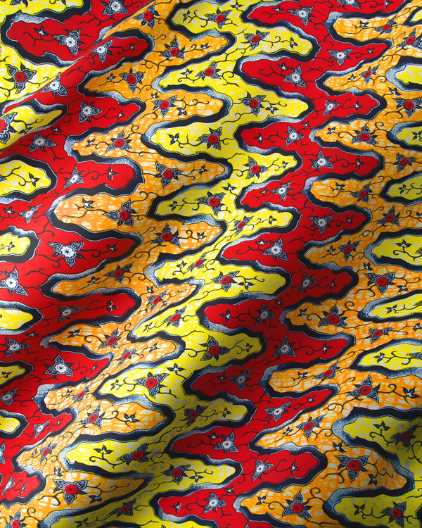 VLISCO Super Wax | Luxury fabrics with two-coloured crackling effect ...
